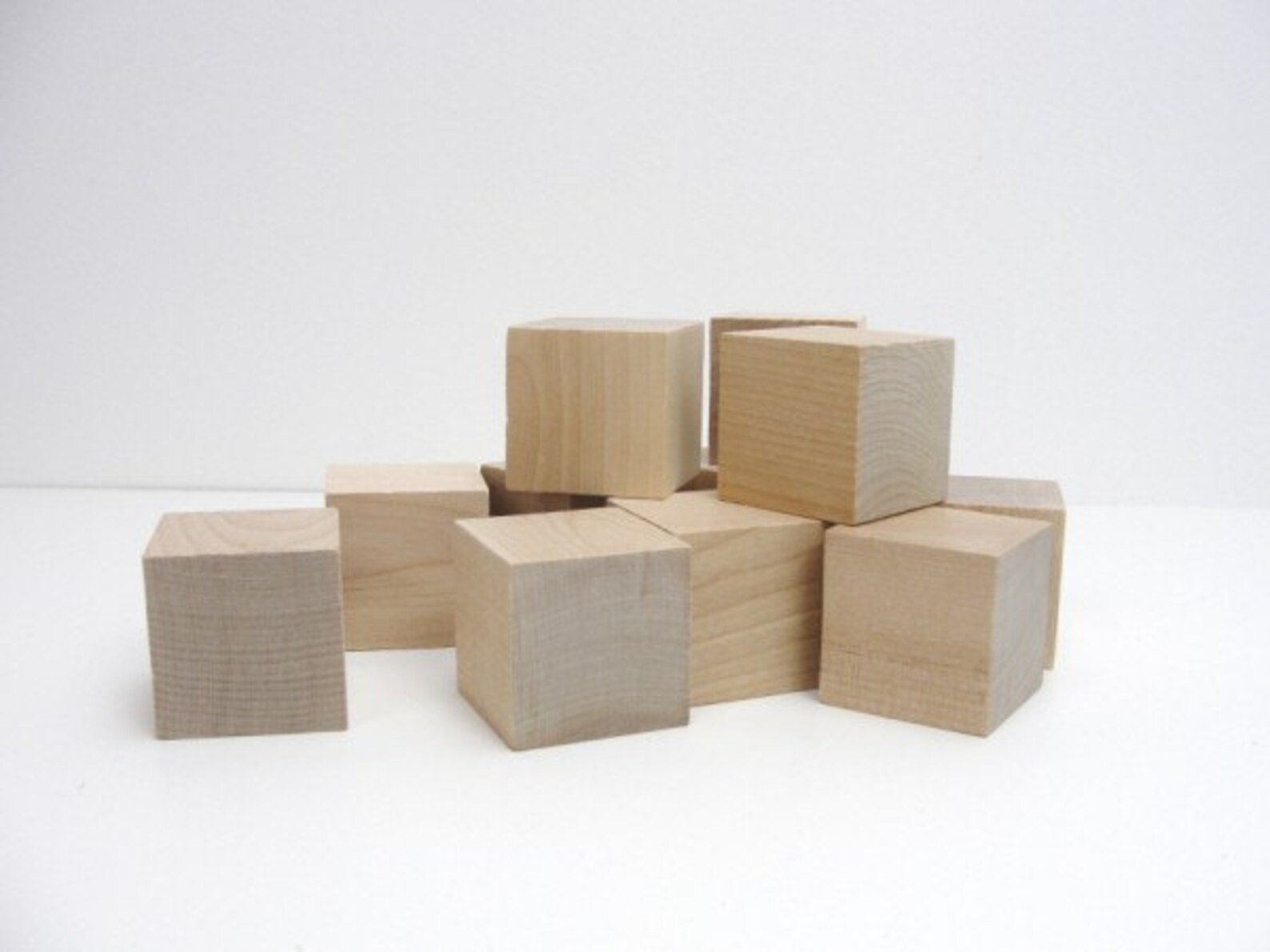1.5" Wooden Block, 1 1/2 Inch Wooden Cube, Wood Block, Unfinished Wood ...