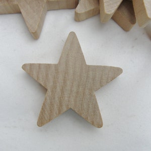 25 Traditional 2 Inch Star Wood 2" X 1/2" Chunky Unfinished DIY - Etsy