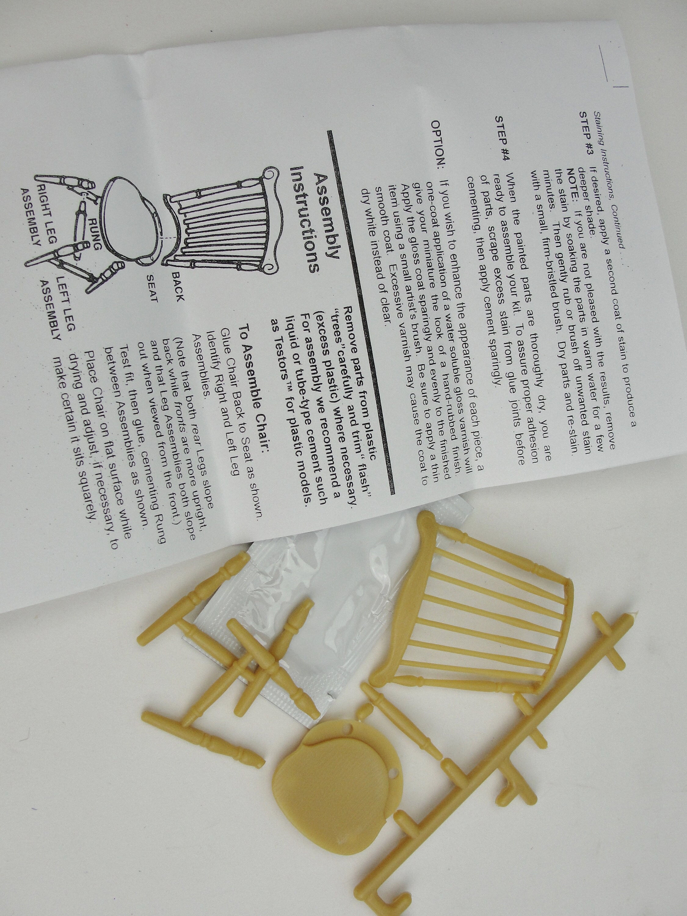Miniature Duxbury Chair Kit Dollhouse Furniture Choose Black or Brown ...