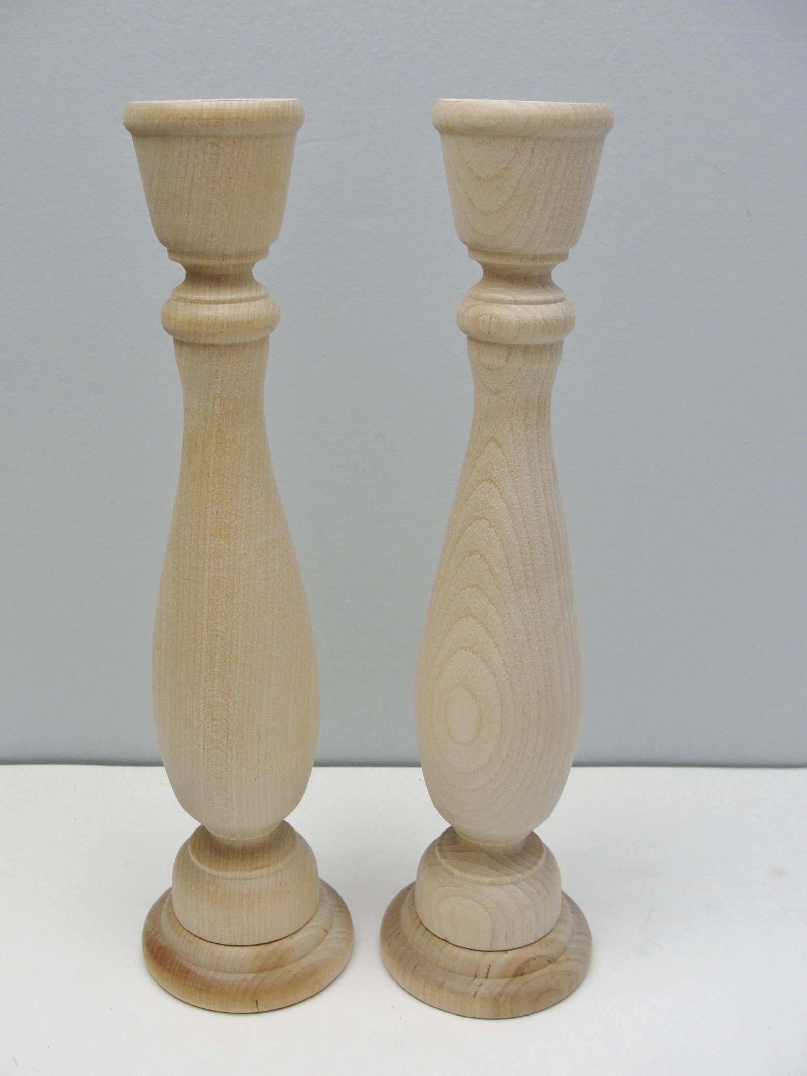 9 1/4 Wood Candlestick Pair Candlestick Pair Candle - Etsy