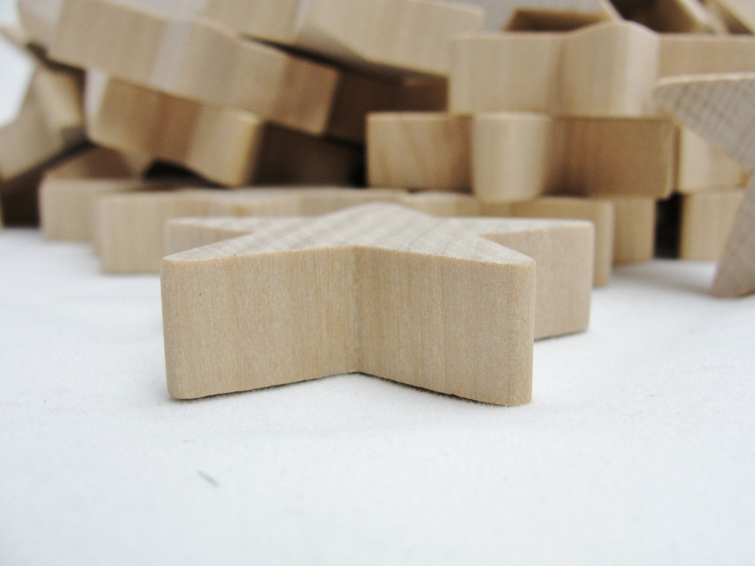 50 Traditional 2 Inch Star Wood 1/2" Thick Chunky Unfinished DIY - Etsy