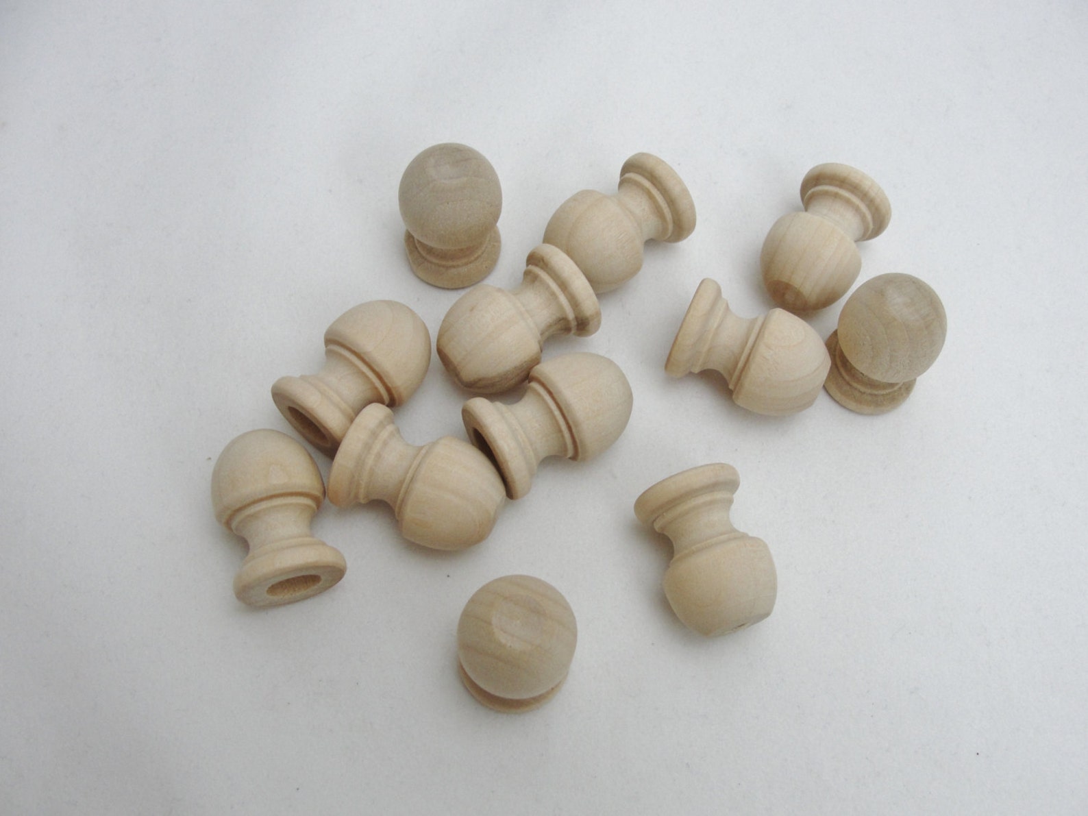 Wooden End Cap Finial 1 1/16 Tall 3/4 Wide End - Etsy