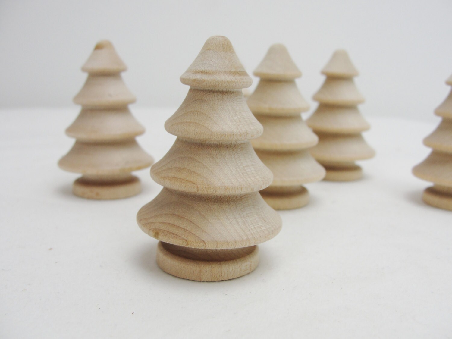 Wooden 3 Dimensional Tree, 2" Tree, Turned Wooden Tree, DIY Medium Tree ...