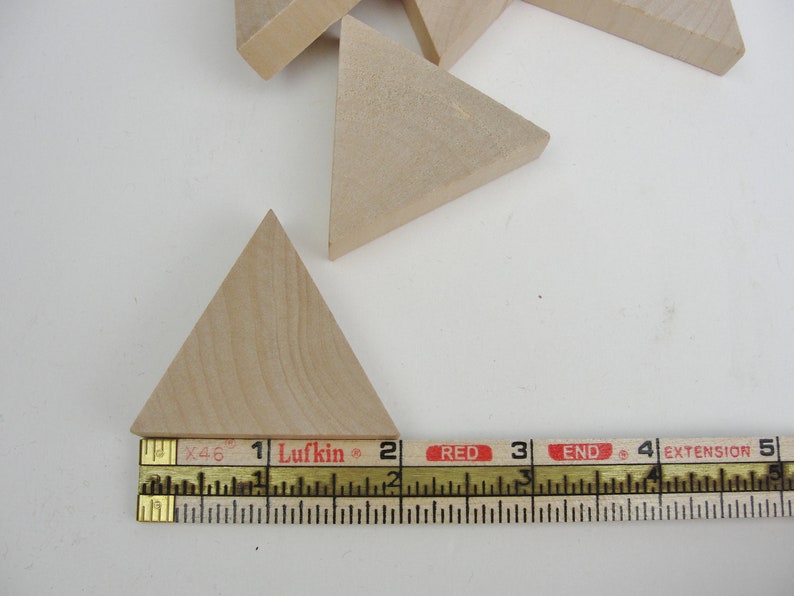 6 Chunky Wooden Triangles 2 Inch (2") Wide 1/2" Thick Unfinished - Etsy
