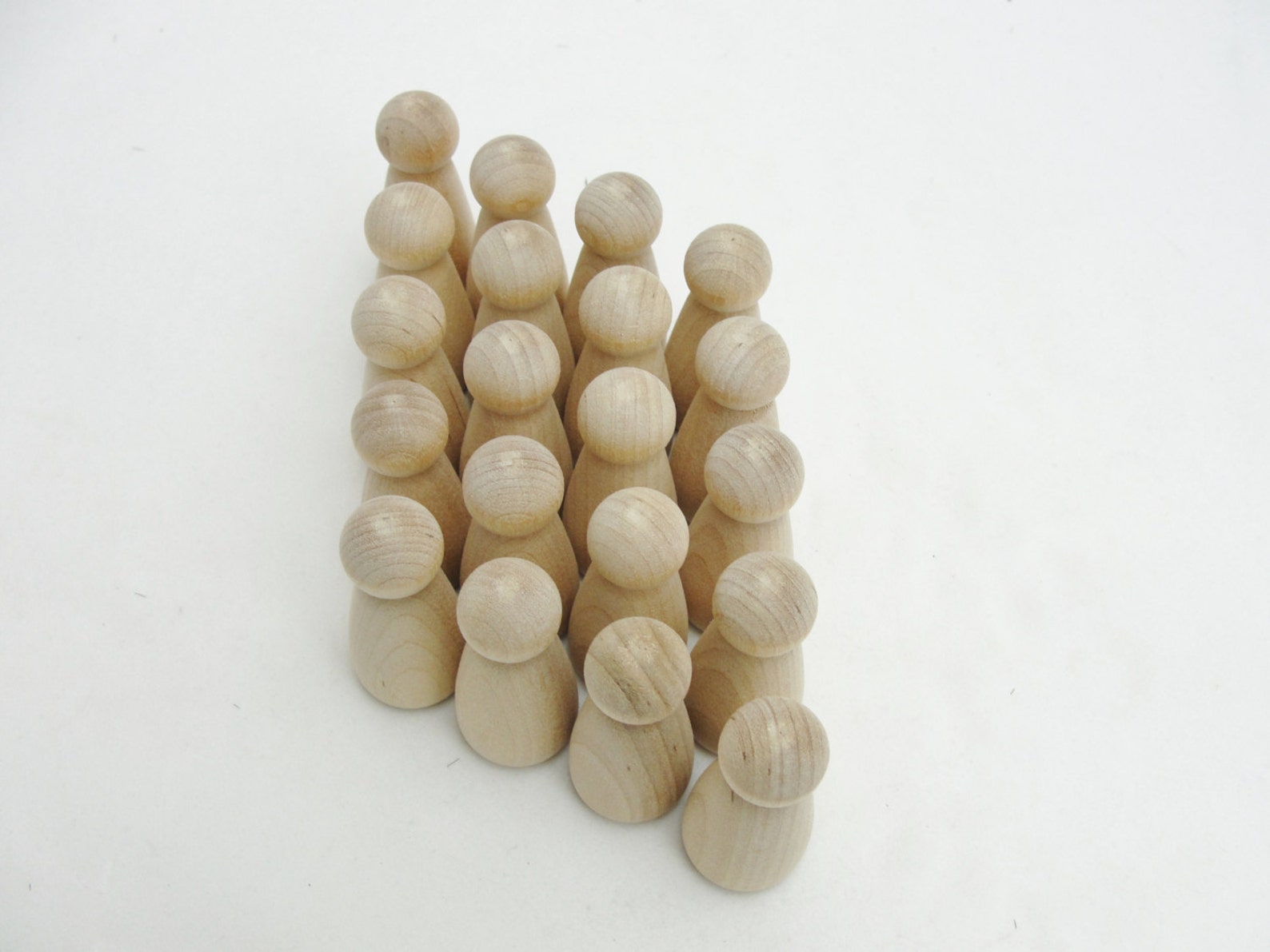 Wooden Peg People Lady Unfinished DIY Set of 20 | Etsy