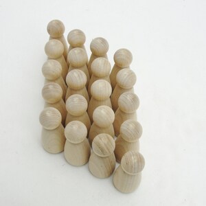 Wooden Peg People Lady Unfinished DIY Set of 20 - Etsy