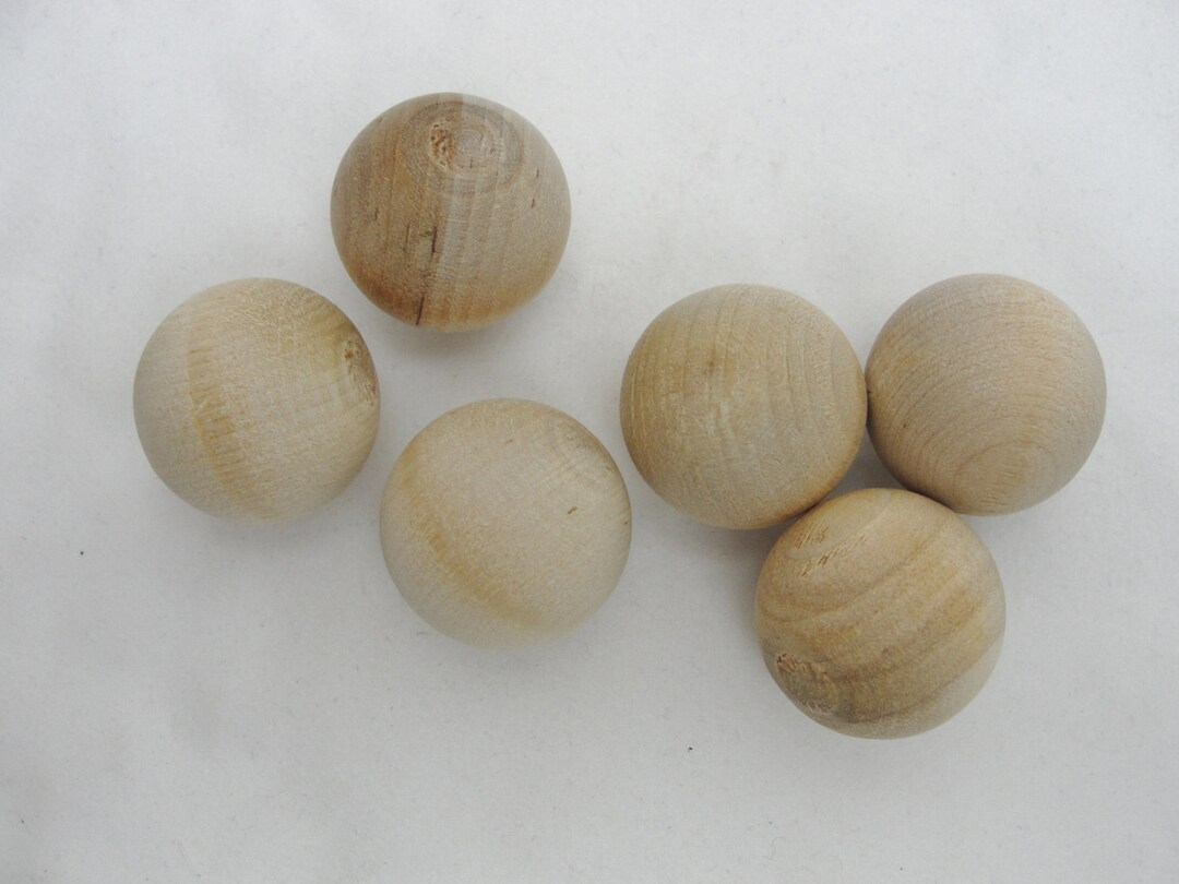 Wooden Ball 1" (1 Inch) Solid Wood, 1 Inch Diameter Balls Set of 6 - Etsy
