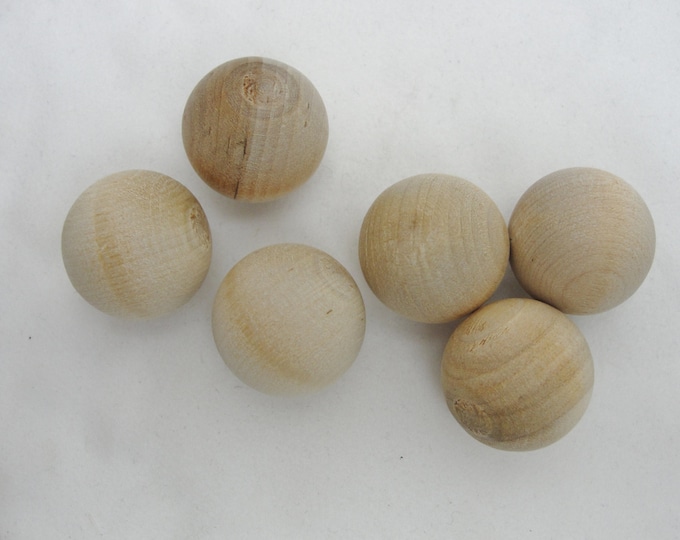 1 Wood Balls Set of 10 Unfinished Solid Wood 1 Inch Ball Wooden Balls ...