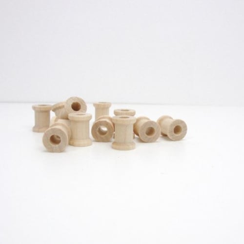 Little Wooden Spools 3/4 Inch Small Wood Spools Set of 12 - Etsy