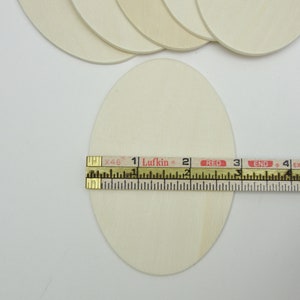 Wood oval 4 3/8 x 2 7/8 set of 6 | Etsy