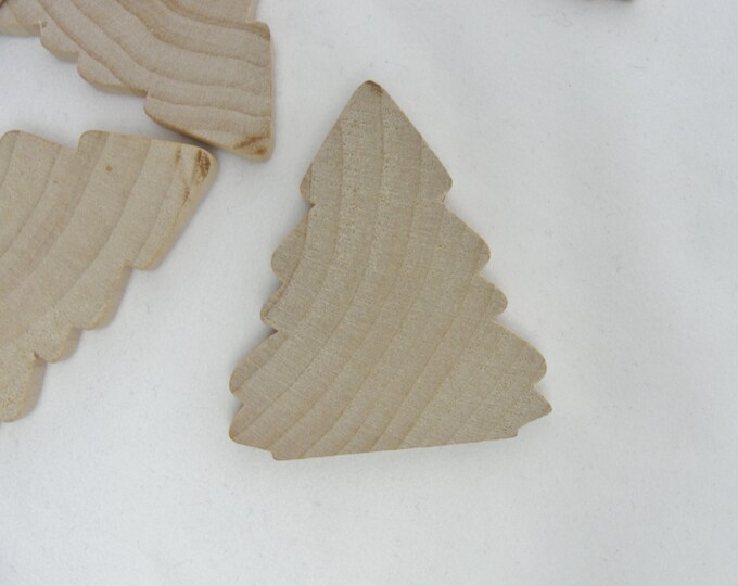 Wooden Tree Cutout, 2 1/4" Christmas Tree Unfinished DIY, Wood Tree ...