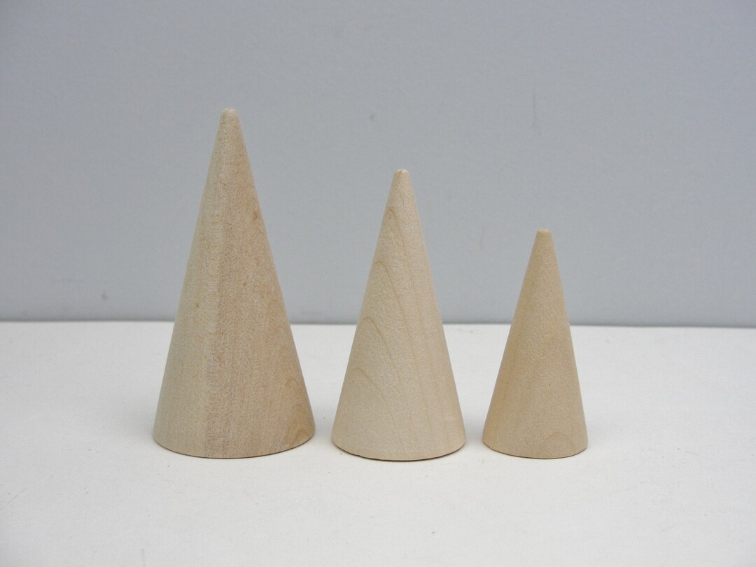 Cone Set 2 Each of 3 Sizes Diy Unfinished Add Spools to Make Trees - Etsy