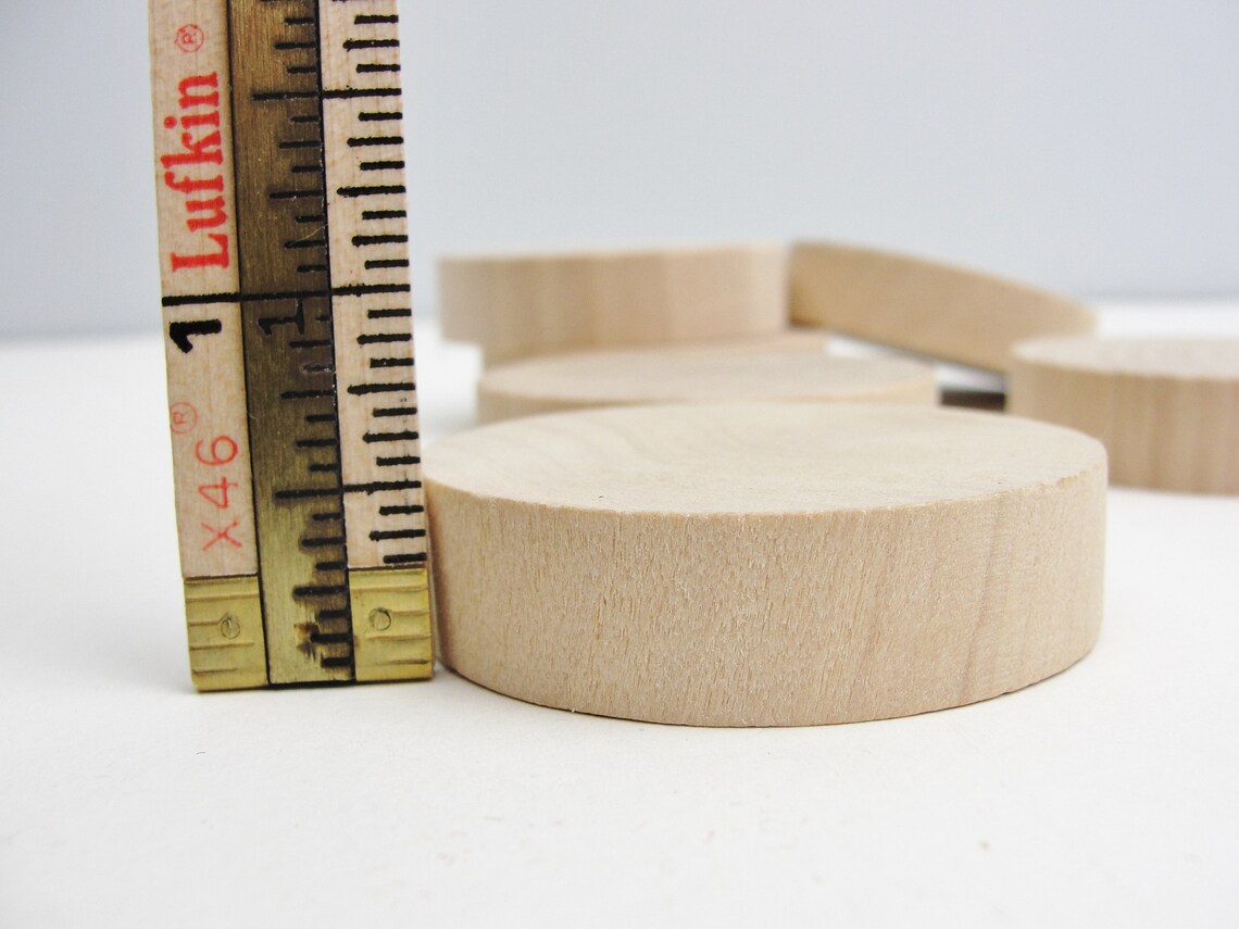 6 Chunky Wooden Circles 2 Inch 2 Wide 1/2 Thick - Etsy