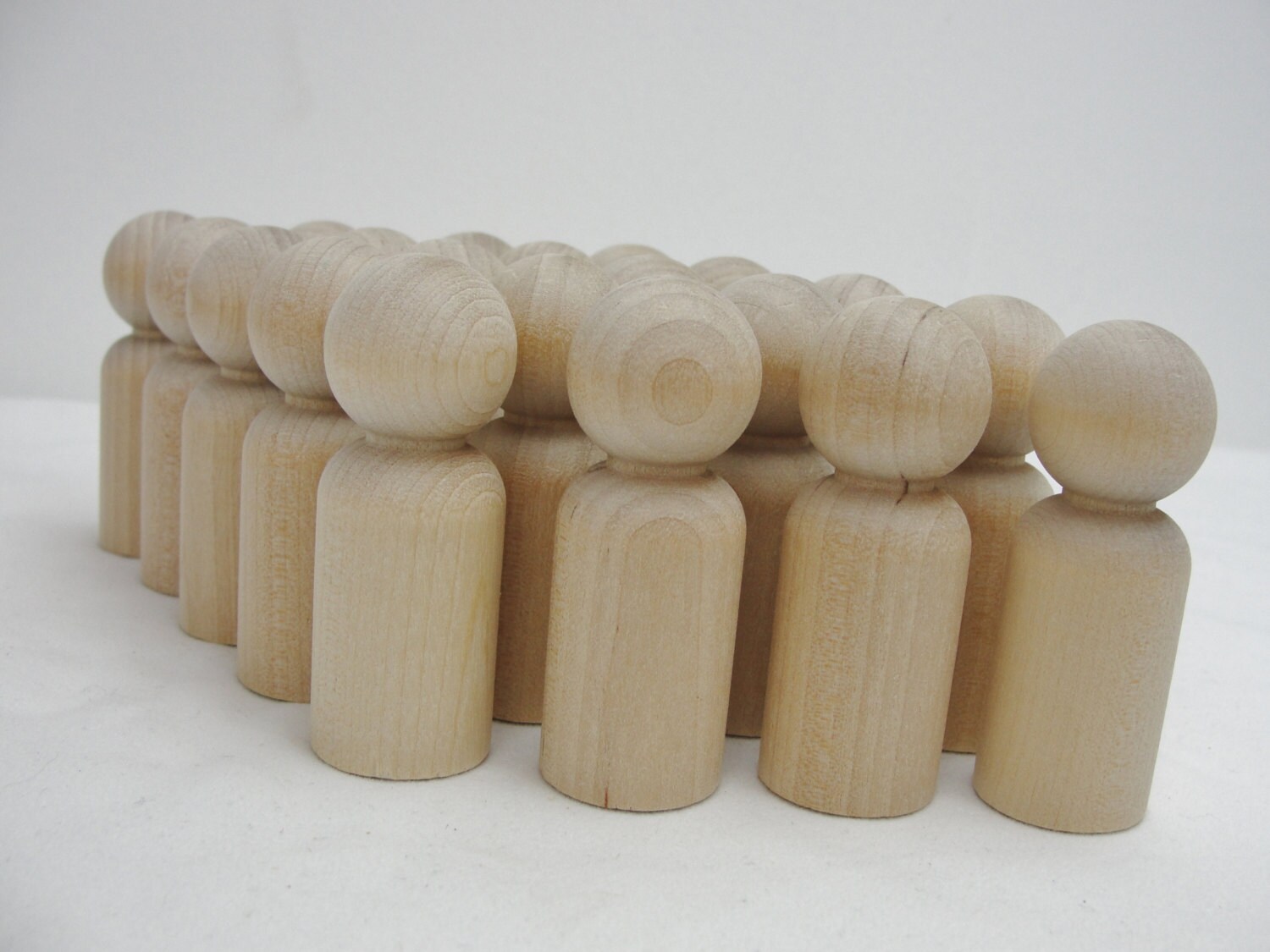Wooden Peg People Peg Dad Unfinished DIY Set of 20 - Etsy