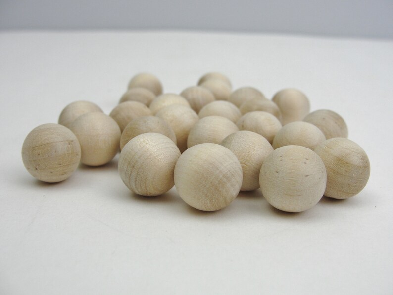 Wooden Ball 1/2" Solid Wood Set of 25 - Etsy