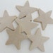 6 Traditional 2 Inch (2") Wooden Stars, 2" X 1/4" Wood Star, Unfinished ...