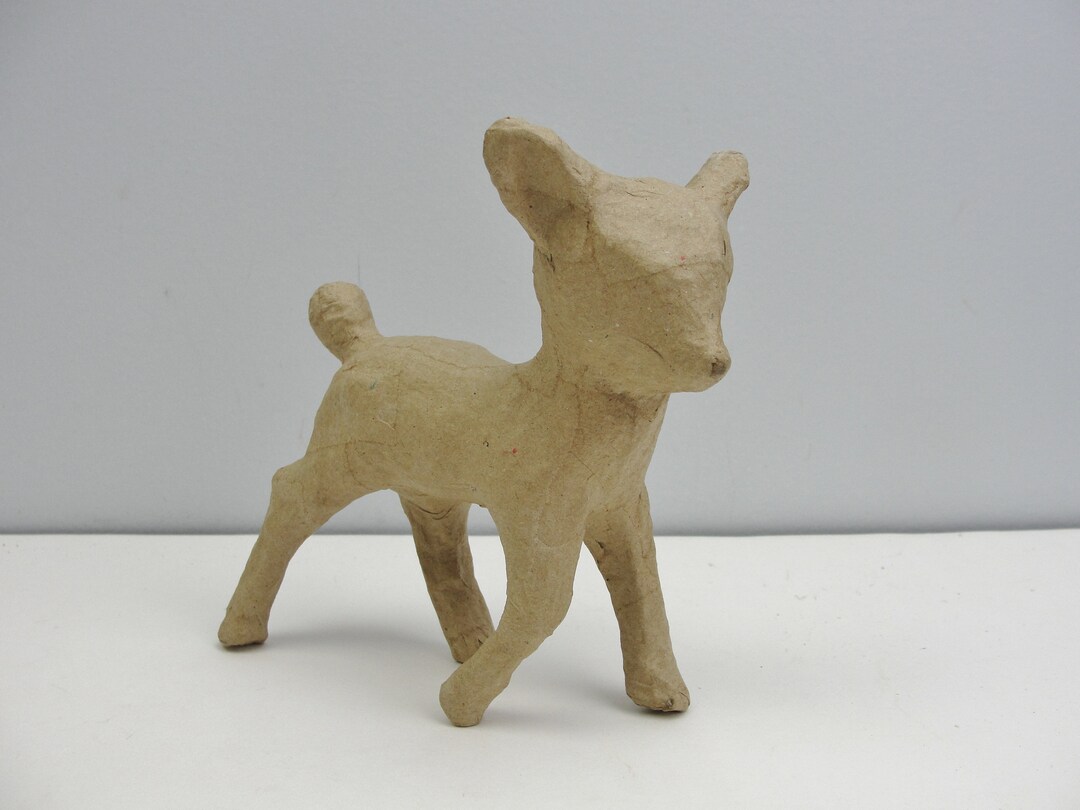 Small Paper Mache Deer Fawn - Etsy