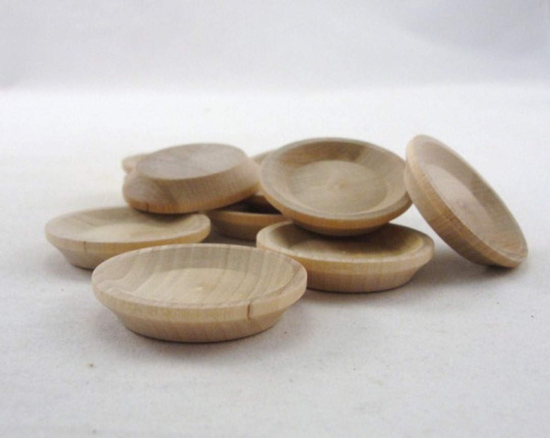 Miniature Wooden Plate 1 1/2", Small Wooden Plate, Dollhouse Plate ...