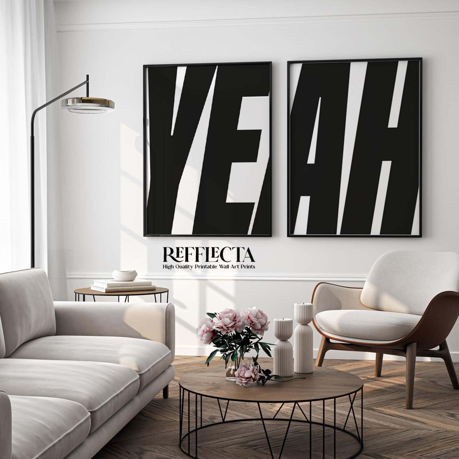 Black YEAH Poster Print Large Printable Aesthetic Room Decor, Trendy ...
