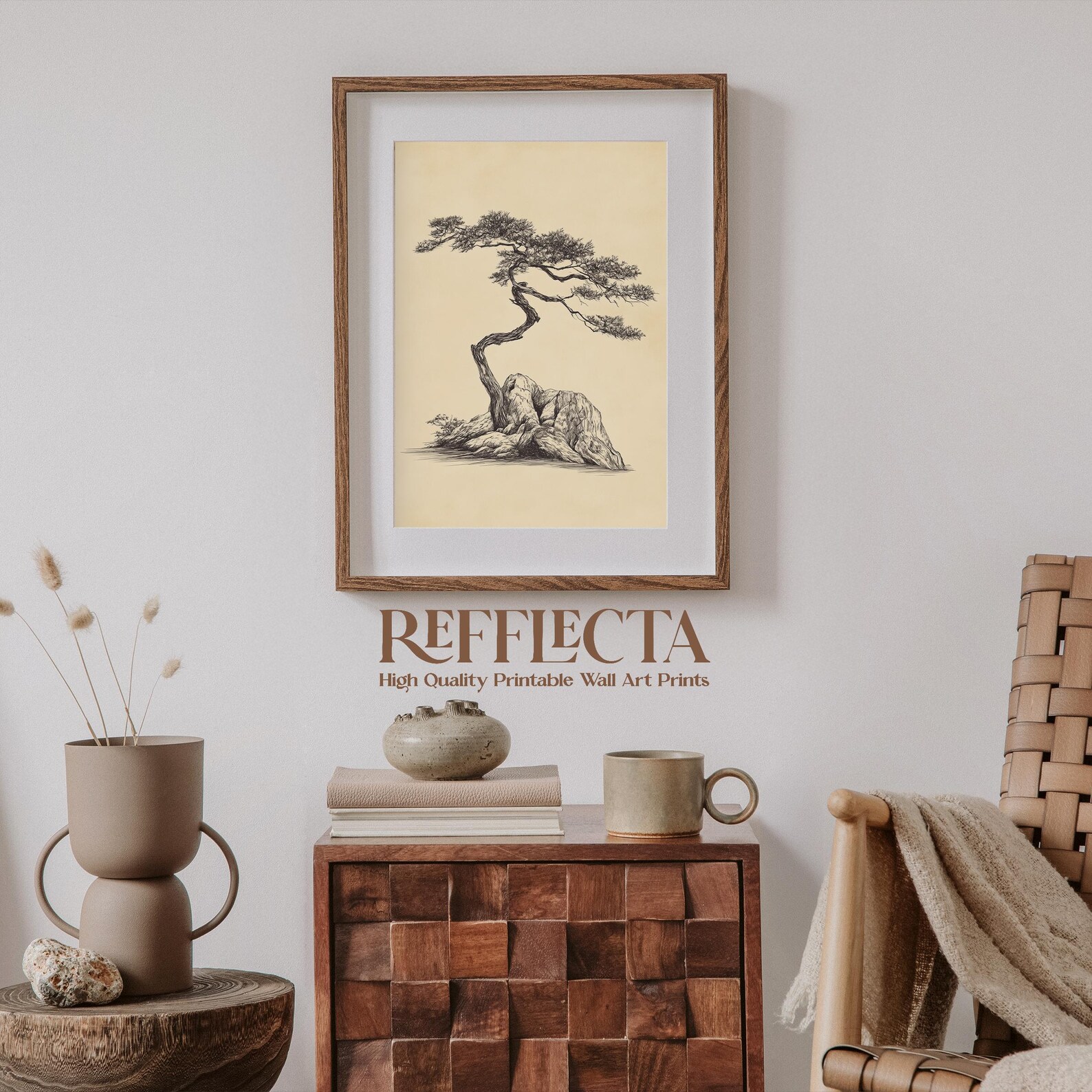 Vintage Antique Juniper Tree Drawing, Digital Download, Christmas Wall ...