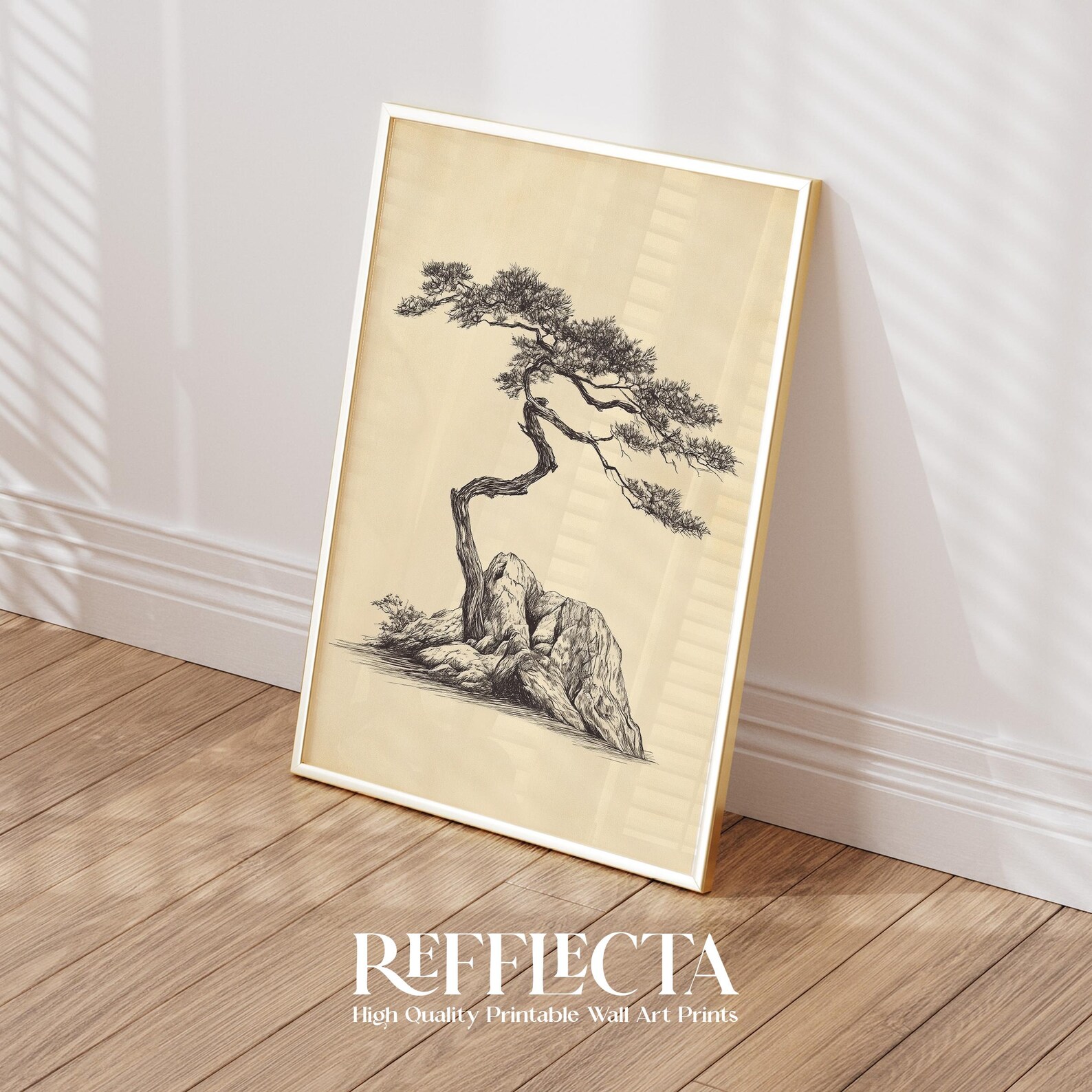 Vintage Antique Juniper Tree Drawing, Digital Download, Christmas Wall ...