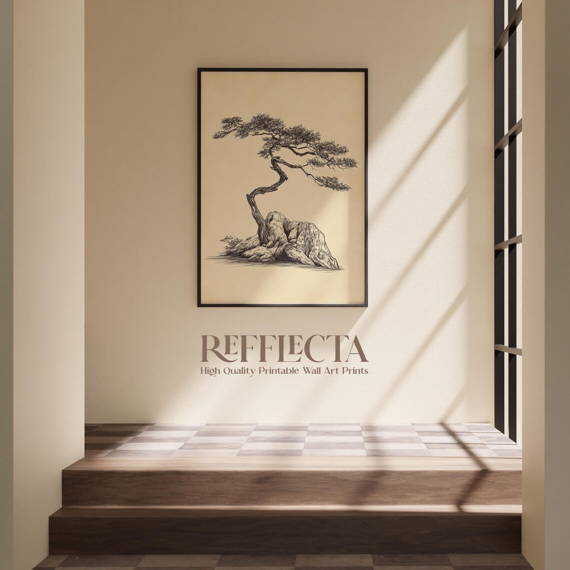 Vintage Antique Juniper Tree Drawing, Digital Download, Christmas Wall ...