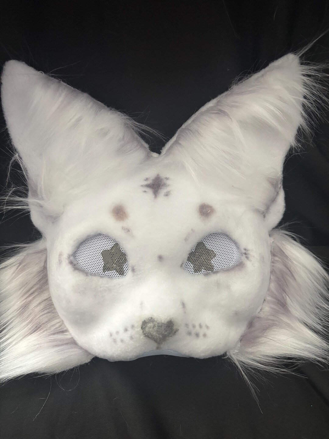 Cute White and Grey Cat Mask - Etsy