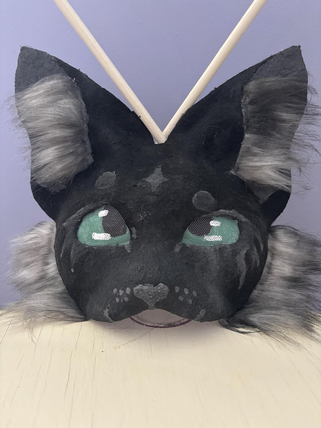 Black and Grey Cat Mask - Etsy