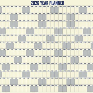 2026 | A0 Wall Calendar | Yearly Planner | Landscape | Year to View - Etsy