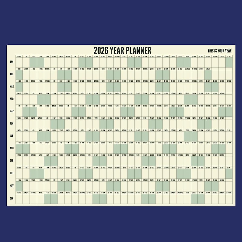 2026 Calendar Organiser - Etsy UK