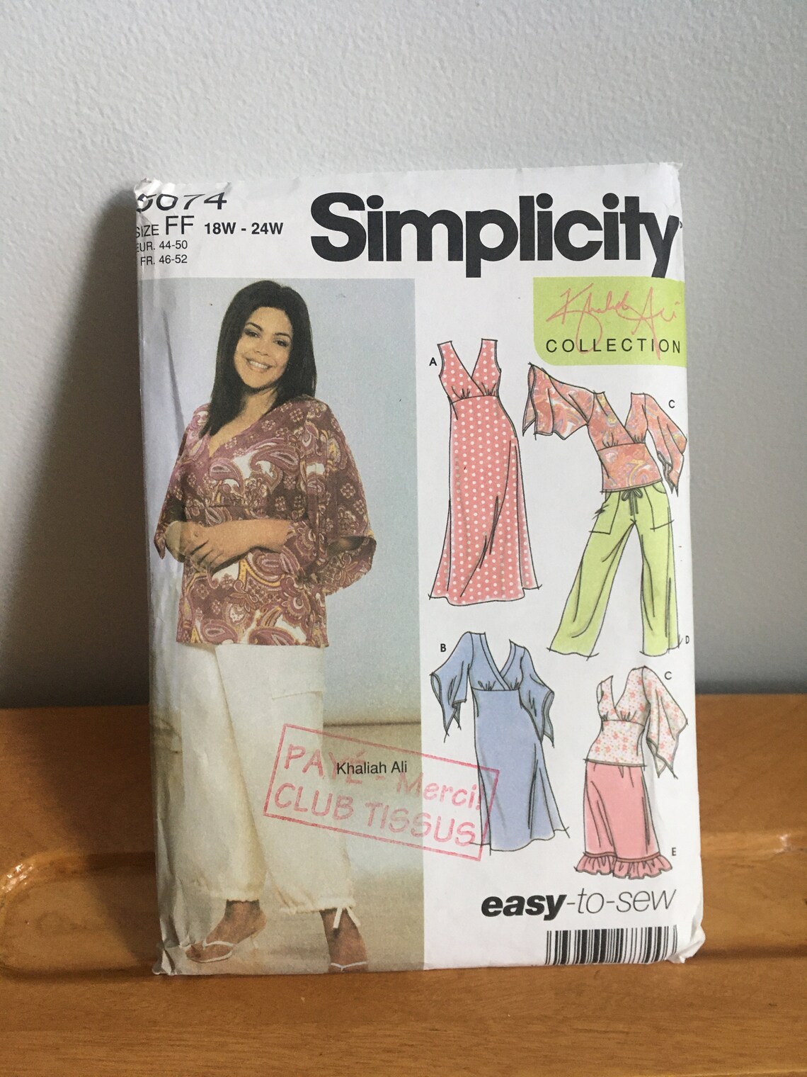 Simplicity 5074 Sewing Pattern, Khaliah Ali Collection Women's Pullover ...