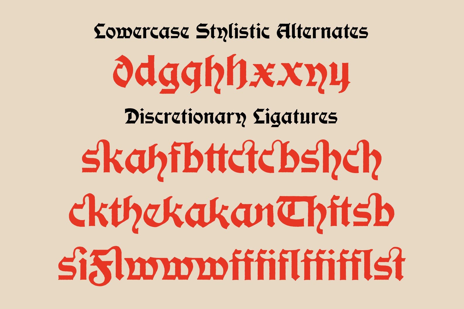 Vintage Blackletter Font - Grimstone - W Stylistic Alternates and ...