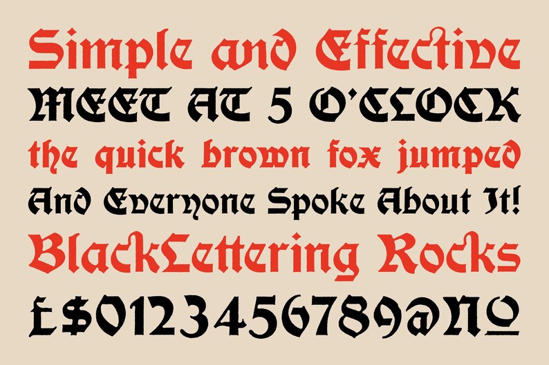 Vintage Blackletter Font - Grimstone - W Stylistic Alternates and ...