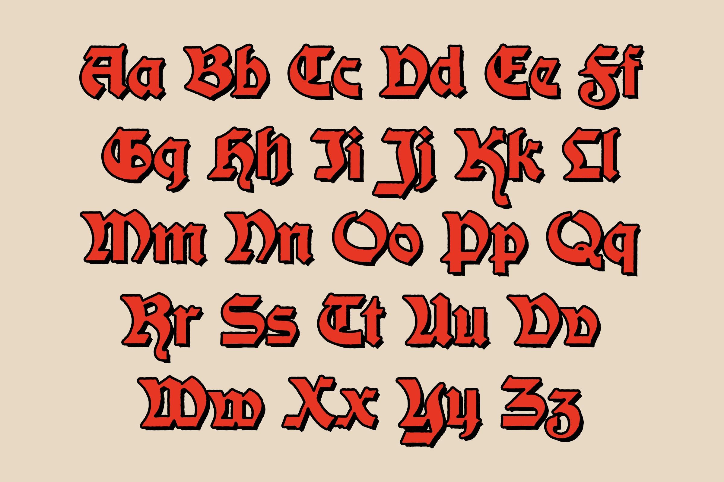 Vintage Blackletter Font - Grimstone - W Stylistic Alternates and ...