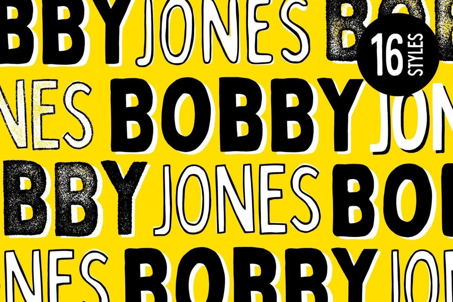 Loud and Bold Handwritten Display Font Pack - Bobby Jones! 16 Smooth ...
