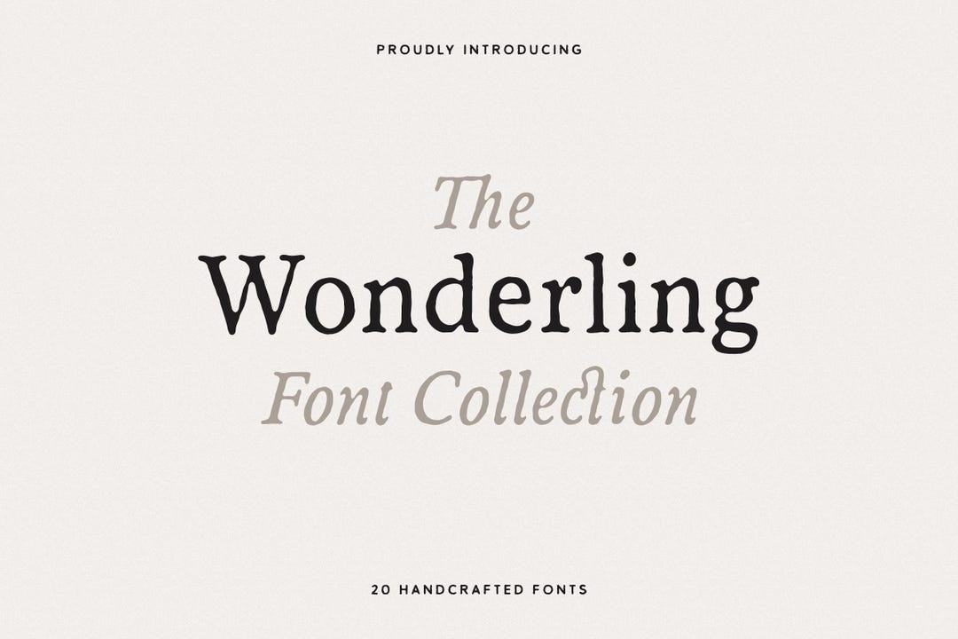 20 Vintage Handwritten Serif Fonts - Wonderling - Perfect for Wedding ...