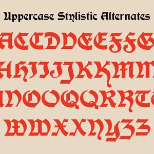 Vintage Blackletter Font - Grimstone - W Stylistic Alternates and ...