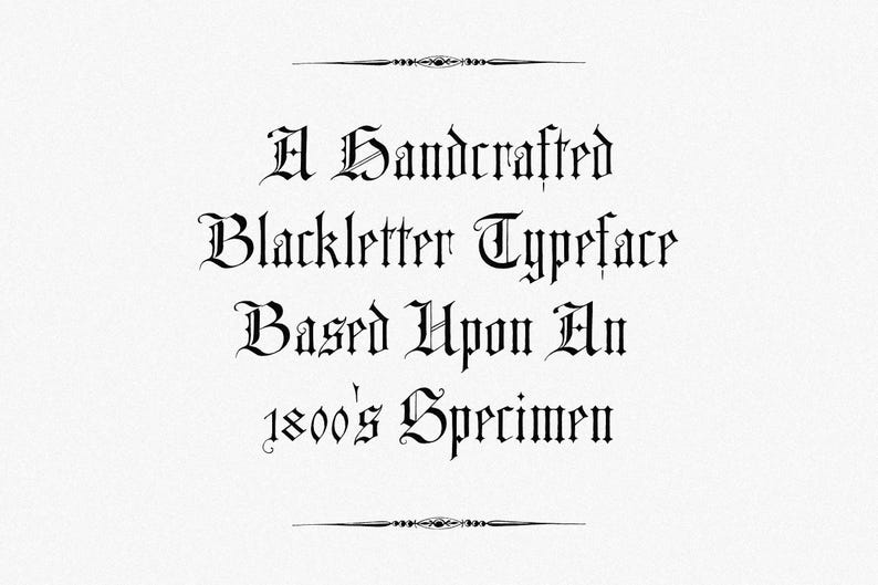 Blackletter Font for Tattoos – Blackcat Typeface With Authentic Vintage ...
