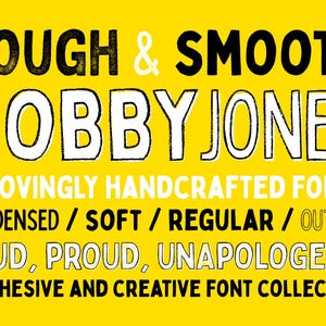 Loud and Bold Handwritten Display Font Pack - Bobby Jones! 16 Smooth ...