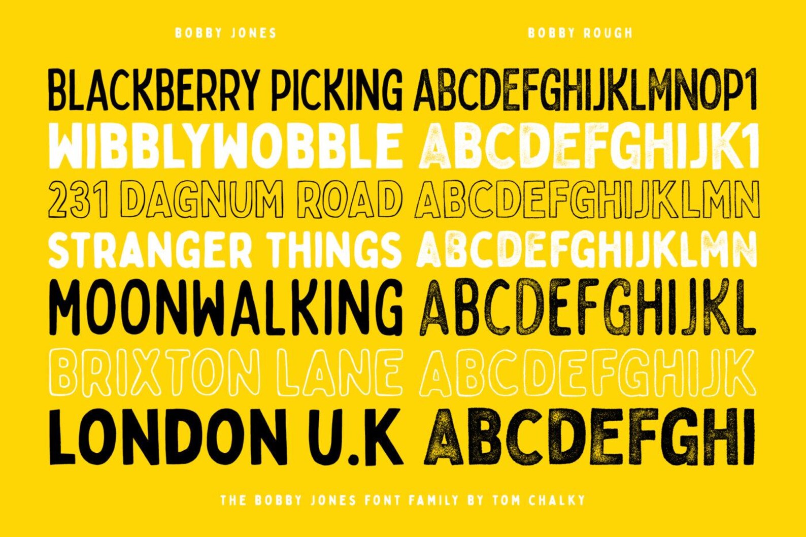 Loud and Bold Handwritten Display Font Pack - Bobby Jones! 16 Smooth ...