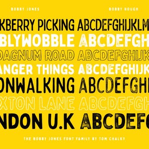 Loud and Bold Handwritten Display Font Pack - Bobby Jones! 16 Smooth ...