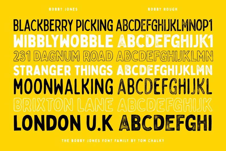 Loud and Bold Handwritten Display Font Pack - Bobby Jones! 16 Smooth ...