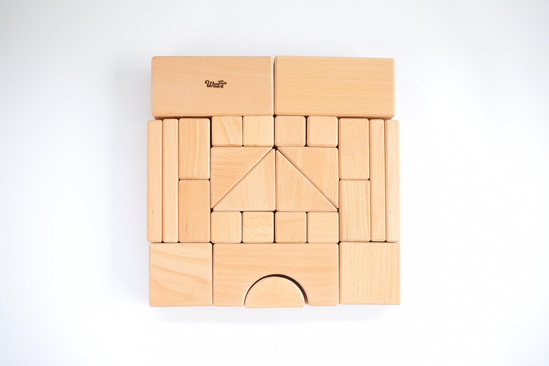 Natural Wooden Unit Blocks - Intro Set Harmony Blocks - Etsy