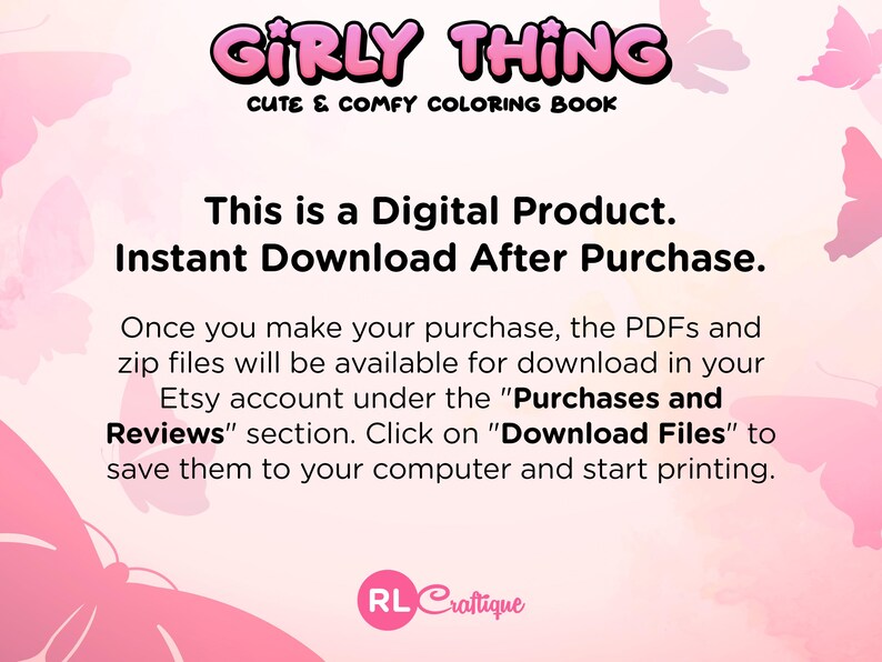 Girly Thing Cozy Coloring Book for Relaxation: Super Cute Kawaii Girl ...