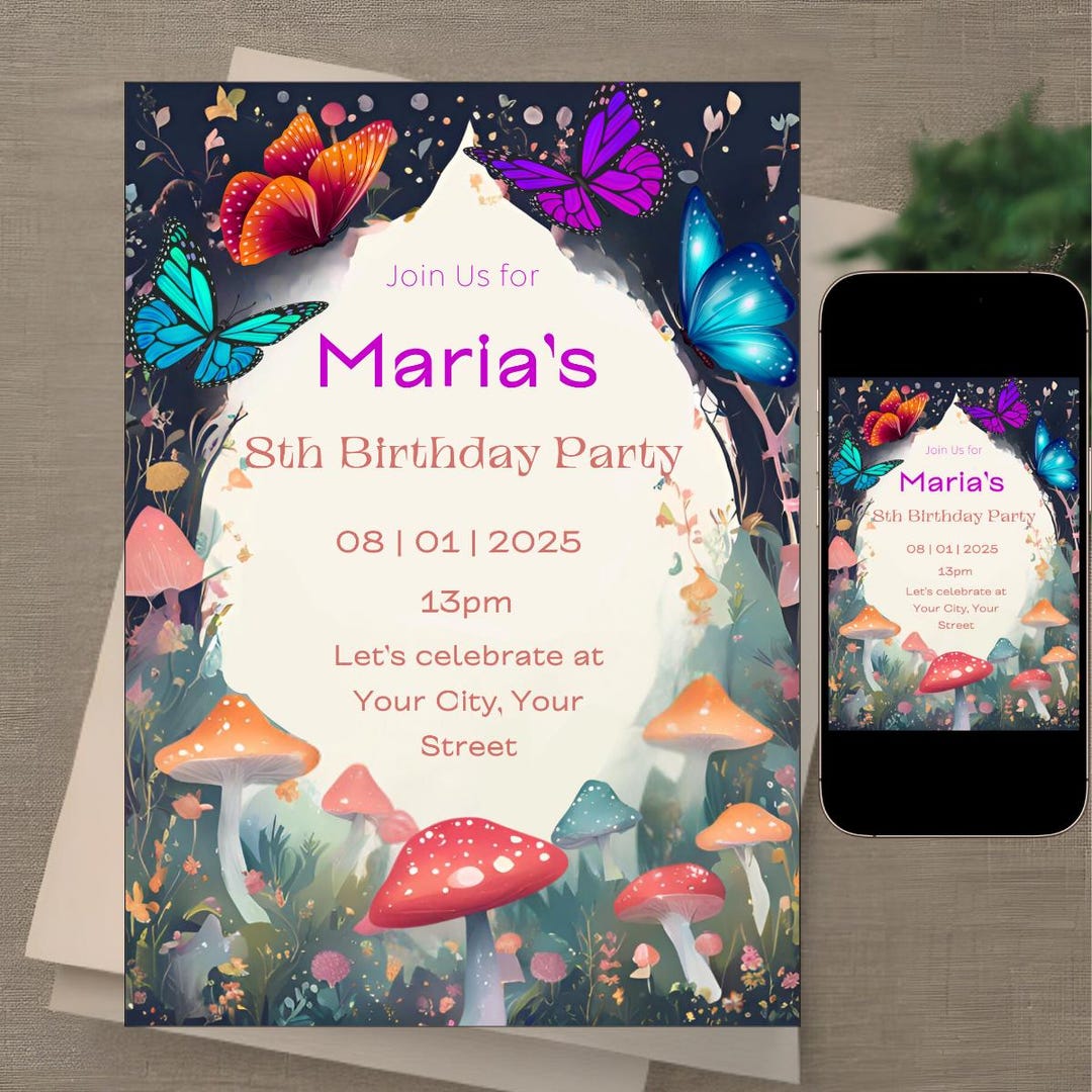 Enchanted Forest Invitation – Fairy Party Invite | Girls Invitation ...