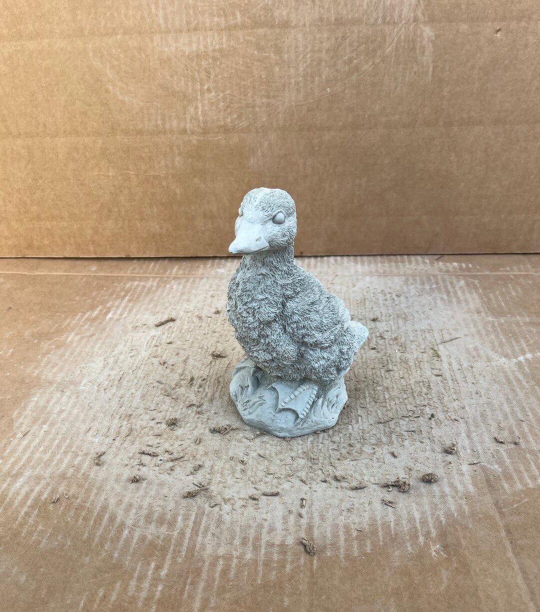 Concrete Duck Detailed Statue Sitting Duckling Stone Sculpture Farm ...