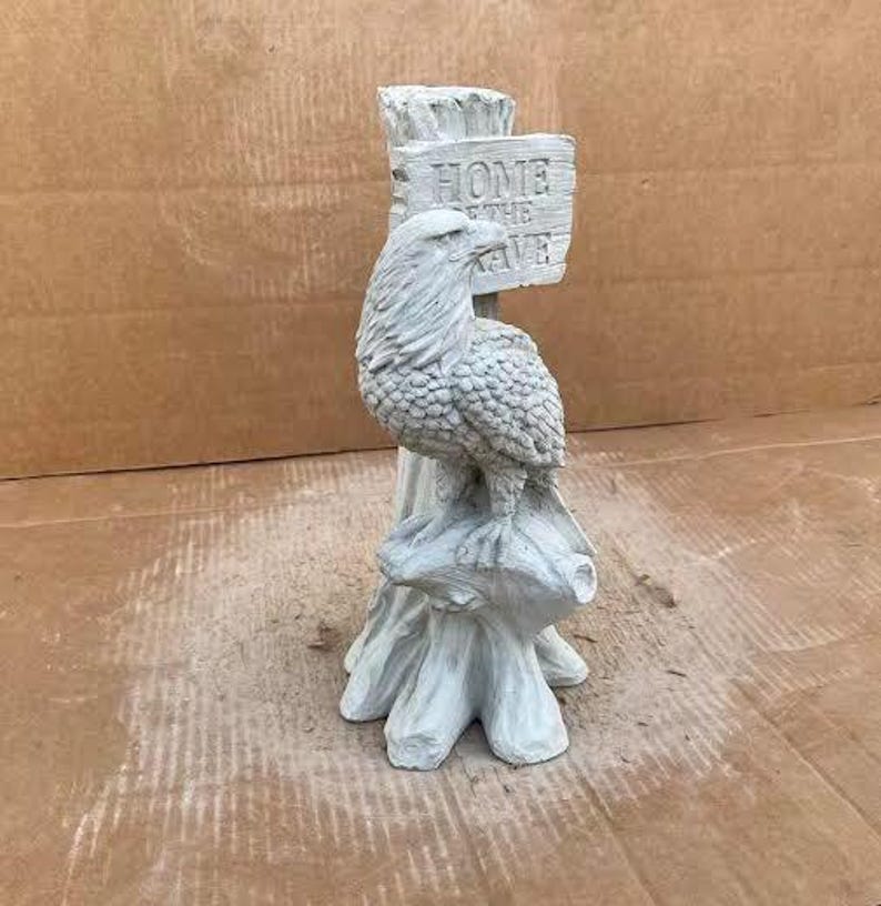 Eagle Concrete Statue Outdoor Eagle Bird Sculpture Garden Home of the ...