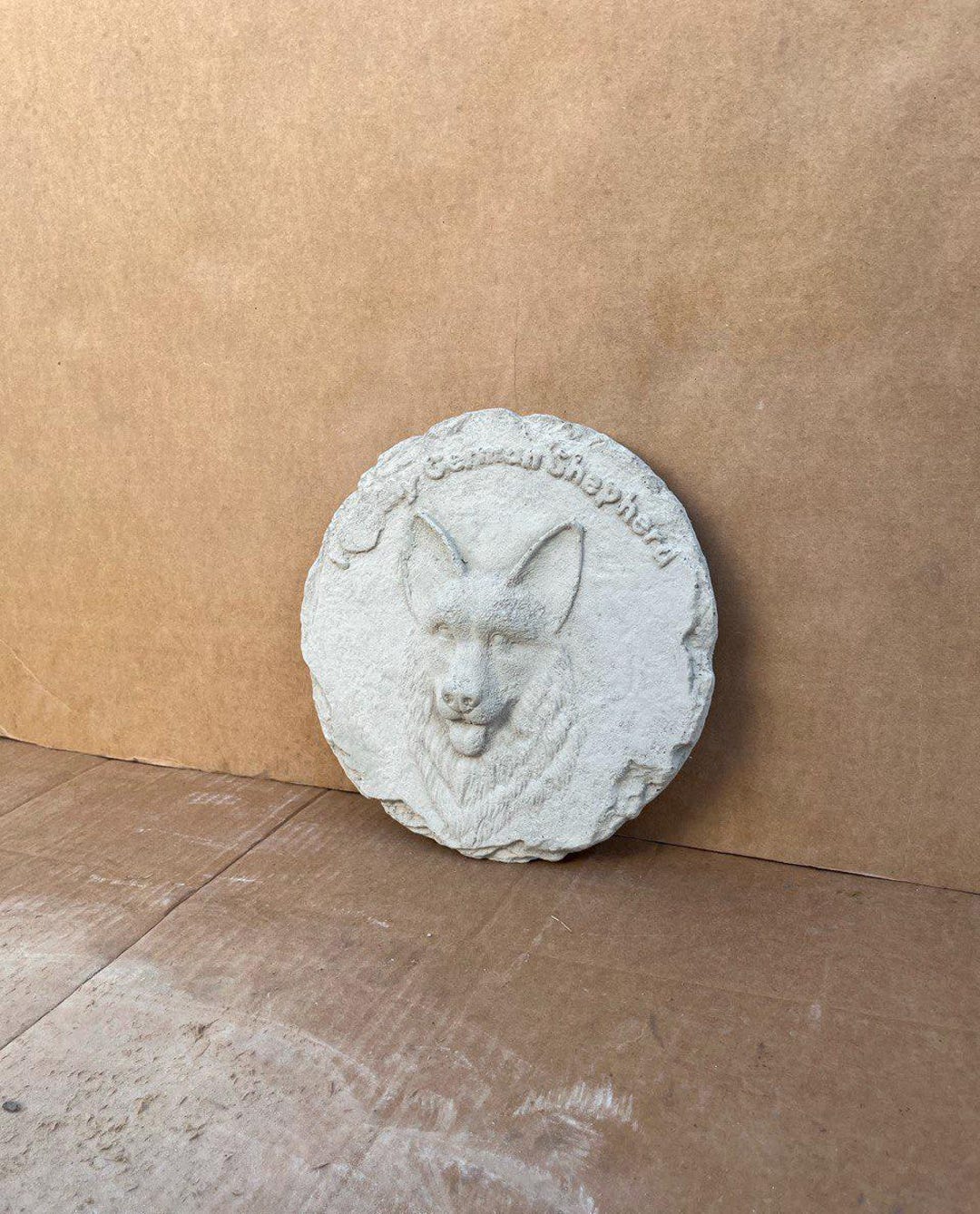 German Shepherd Rock Sculpture I Love My German Shepherd Memorial ...