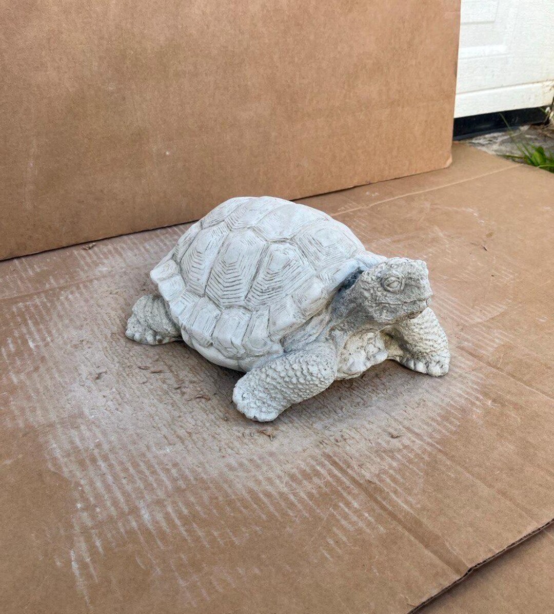 Stone Turtle Detailed Sculpture Home Turtle Animal Memorial Concrete ...