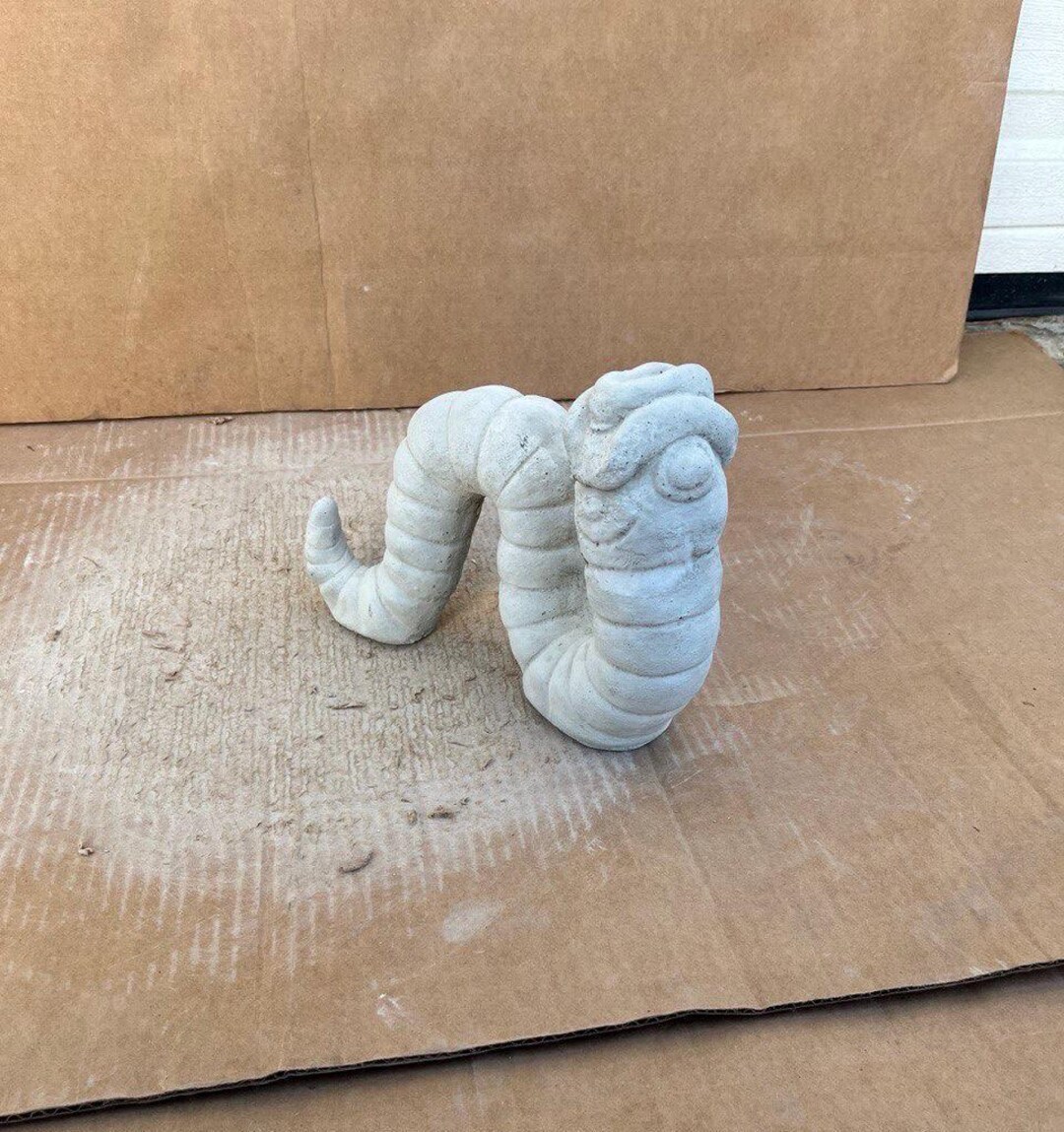 Cowboy Worm Concrete Figure Stone Worm Realistic Statue Worm With Hat ...
